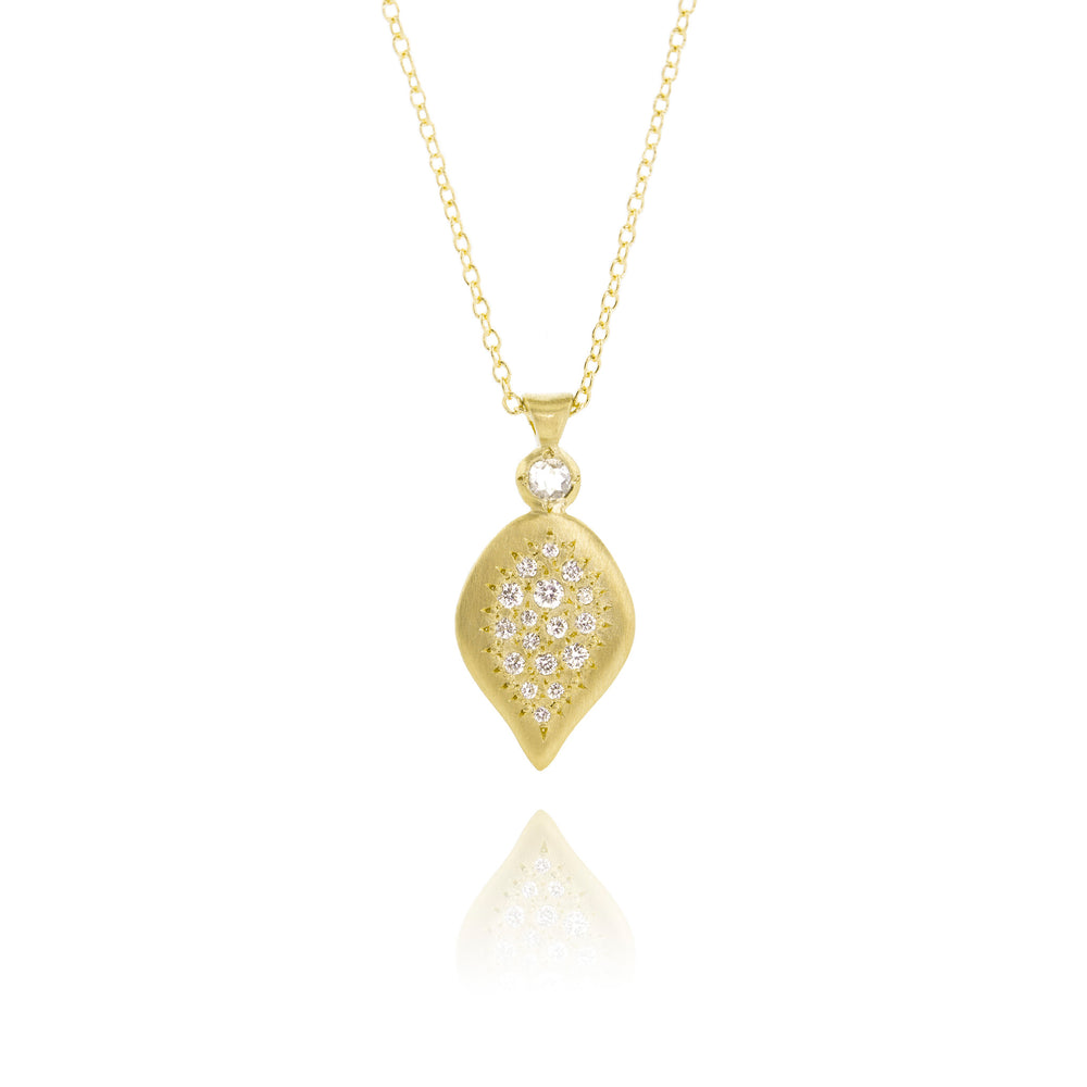 18K Yellow Gold Diamond Pendulum Pendant | Adel Chefridi